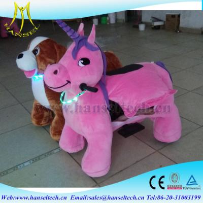 China Hansel  4 wheel kid ride electric animal scooter mini carousel rides for saleelectric rideable animal toy ride for sale