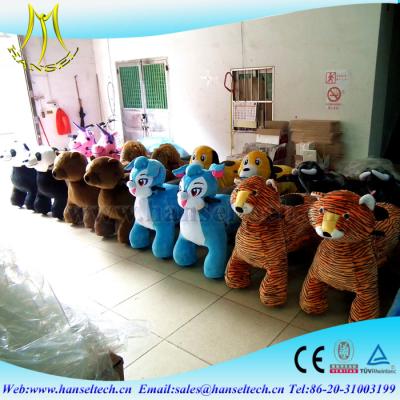 China Hansel playground equipment rocking stuffed animal scooter ride electric octopus riding cow toys for kids unicorn coin for sale