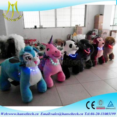 China Hansel stuffed animal scooter ride electric mini carousel rides for sale 4 wheel kid ride amusemnt park game machine for sale
