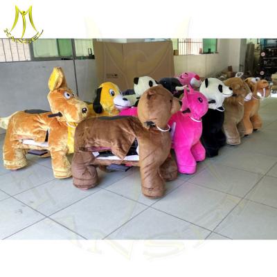 China Hansel coin operated kiddie rides for sale plush unicorn electric scooter cow electric motorized scooter with battery for sale
