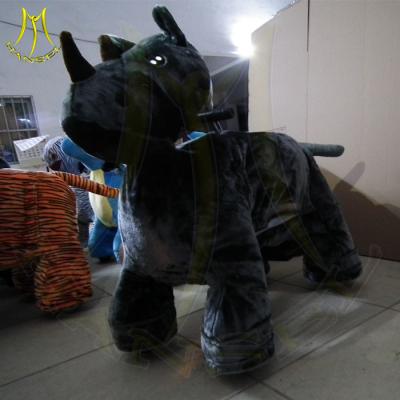 China Hansel kiddie ride small train rohs standard luck cow electric motorized scooter with coin operated animal scooter ride for sale