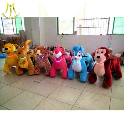 China Hansel coin operated kiddie rides for saleoutdoor games for kids safari animal motorized ride mall ride on toys for sale