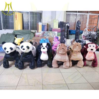 China Hansel kids indoor play equipment inexpensive amusement park rides  plush electrical animal toy car mall ride on toys for sale
