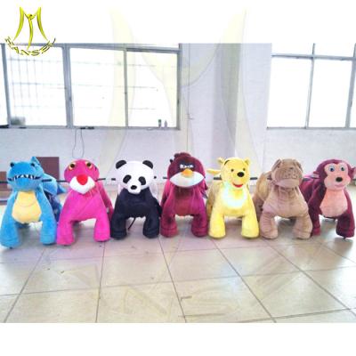 China Hansel amusement park ride manufacturer ridable plush animal happy rides on animal indoor and outdoor ride on party for sale