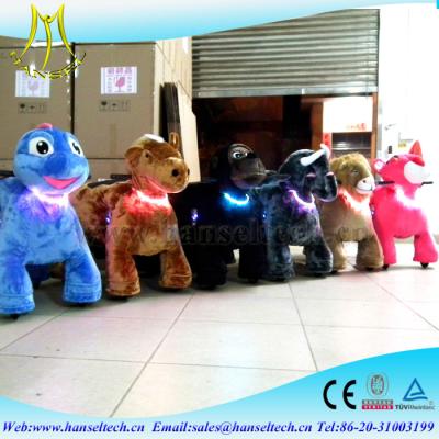 China Hansel amusement ride manufacturers battery operated dinosaur toys giant animals kids riding giant plush animals kids for sale