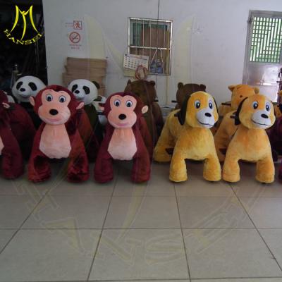 China Hansel funny amusement park games plush electrical animal toy car theme park equipment for sale ride on toy unicorn for sale