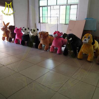 China Hansel kids park games products playground equipment rocking electric rideable animal soft animal scooter rides cars for sale