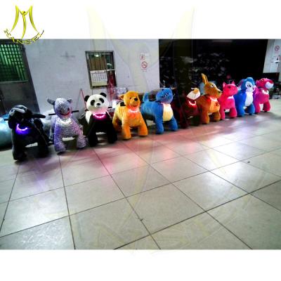 China Hansel unicorn motorized plush animal rohs standard luck cow electric motorized scooter with motorized riding toys for sale