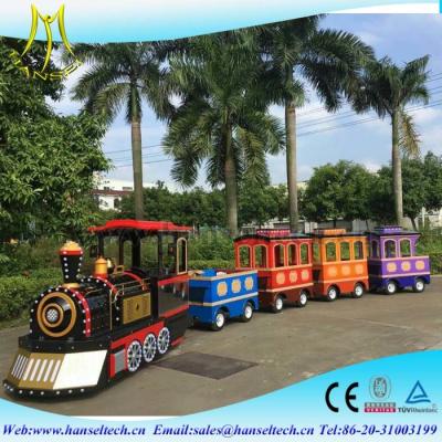 China Hansel cheap Tourist Amusement Trackless Kids Mini Train amusement trains for sale factory for sale