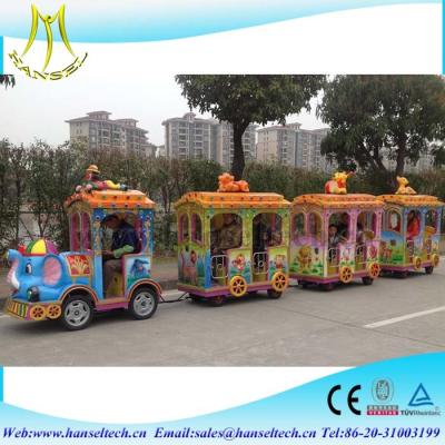 China Hansel buy Amusement park electric tourist trackless battery operated amusement train ride for sale