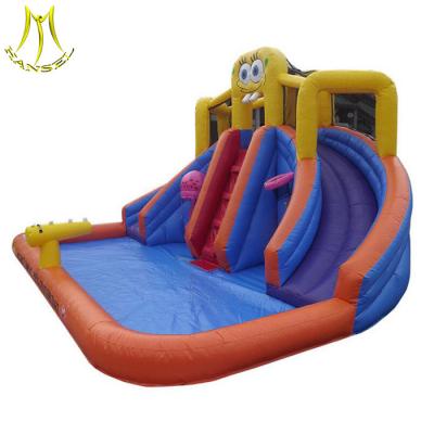China Hansel cheap inflatable outdoor playground inflatable bouncer with water slide factory for sale