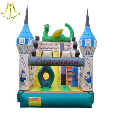 China Hansel stock amusement park equipment kids soft play area inflatable bouncer castle factory for sale