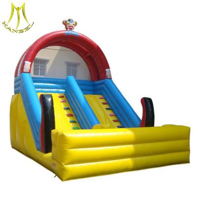 China Hansel stock inflatable amusement park kids jumping castle with slide supplier for sale
