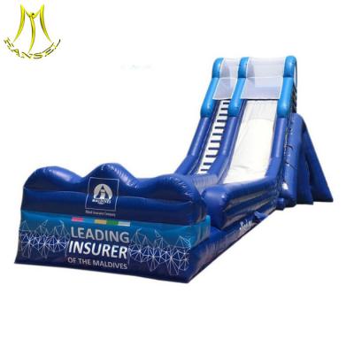 China Hansel gaint outside inflatable amusement park kids amusement toys inflatable water slide factory for sale