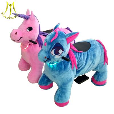 China Hansel cheap shopping mall rides on animals plush electrical animal toy car factory for sale