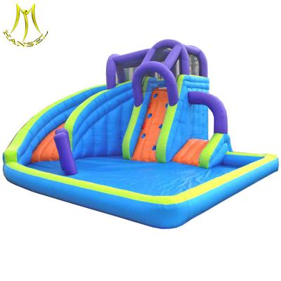 China Hansel low price amusement used bouncy castles water slide with pool for sale for sale