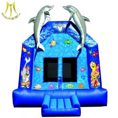 China Hansel kids outdoor inflatable bouncer castle with slides Guangzhou for sale