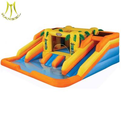 China Hansel low price amusement park giant inflatable pool slide for adult manufactruer in Guangzhou for sale