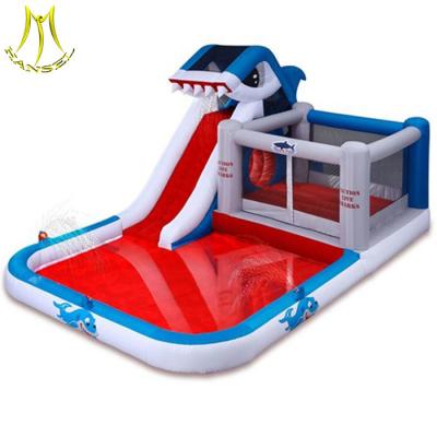China Hansel cheap indoor bounce round inflatable water slide for outdoor playground wholesale for sale