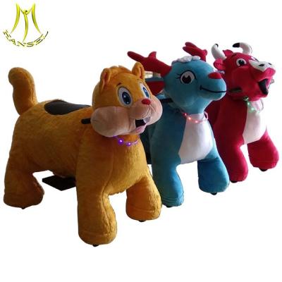 China Hansel mall plush electric stuffed animal ride motorized animals in Guangzhou for sale