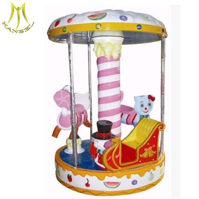 China Hansel coin operated amusement equipment 3 seats mini carousel horse for sale for sale