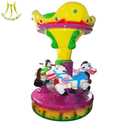 China Hansel used kiddie rides for sale coin operated games fiberglass toys carousel ride for sale