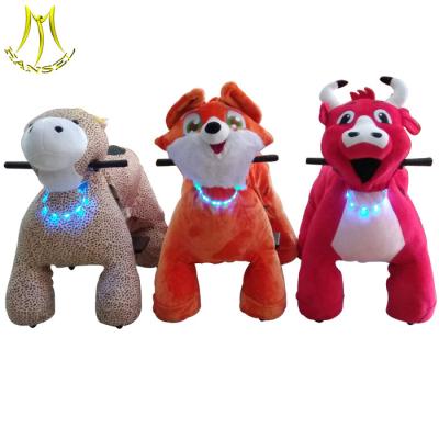 China Hansel Most popular plush electric animal scooters for shopping mall for sale