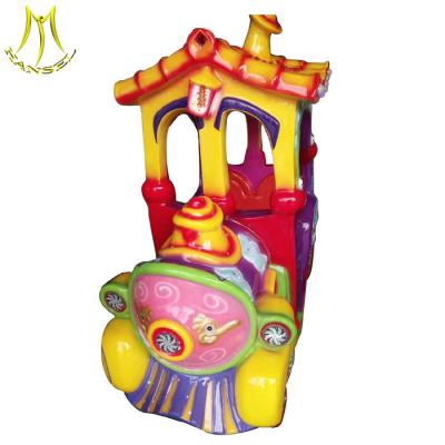 China Hansel  popular design fiber glass amusement park games kiddie train ride for sale
