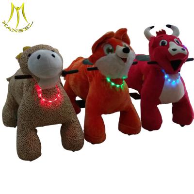 China Hansel low price plush four wheel zippy battery animal from China for sale for sale