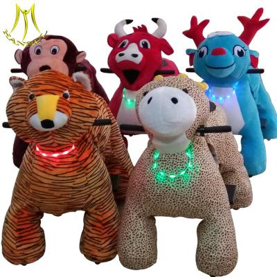 China Hansel electric plush electronic kid riding horse toy shopping mall for sale