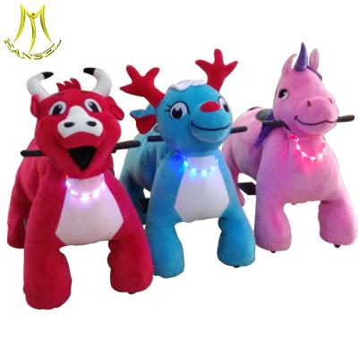 China Hansel happy rides on animal plush kids ride on electric animal scooter for sale for sale