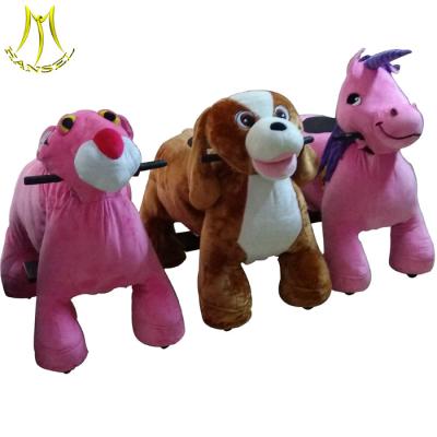 China Hansel electric outdoor battery operated plush animal ride toys for sale