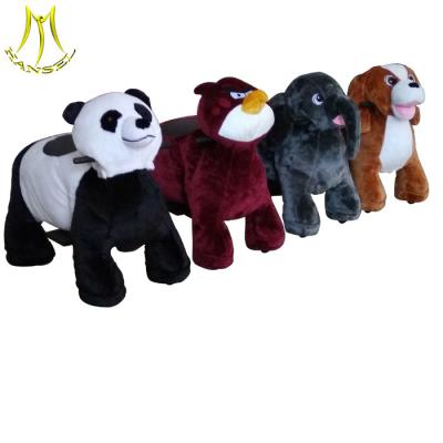 China Hansel  plush walking toy ride on  animales de peluche motorizado in mall for sale