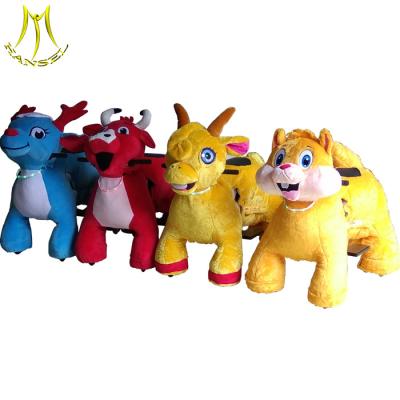 China Hansel   2018 hot coin operated plush toy rides walking stuffed animals bike for sale