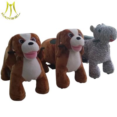 China Hansel battery operated plush dog electric scooter ride on toy for kids for sale
