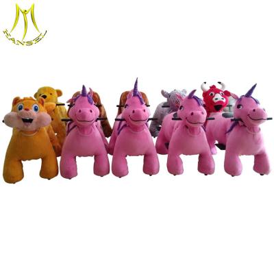 China Hansel happy kids unicorn walking pony electric animal scooters for mall for sale