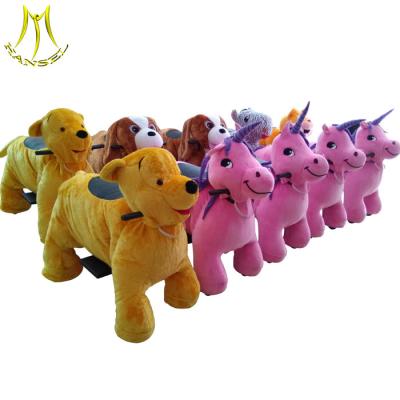 China Hansel horse walking children ride on racing coin operating happy ride on animal for sale