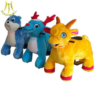 China Hansel  plush kiddy ride coin operated stuffed animals scooter for sale for sale