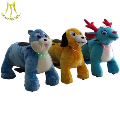 China Hansel 2018 new types 4 wheel zippy battery animal kids ride on animal mountables for sale