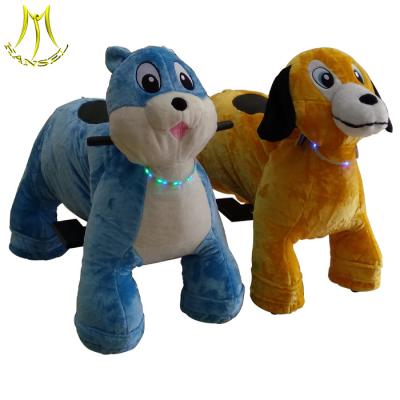 China Hansel plush electric stuffed animals adults can ride on animals in shopping mall for sale