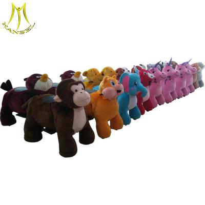 China Hansel horse toys electric ride on animal plush battery powered animal ride for sale