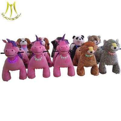 China Hansel coin operated kiddie rides electric stuffed walking animals scooter for sale