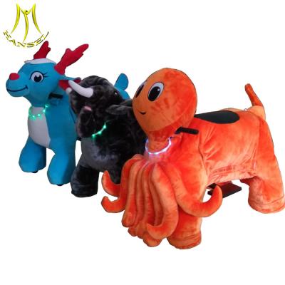China Hansel 	 plush unicorn battery operated ride animals robot ride for children for sale