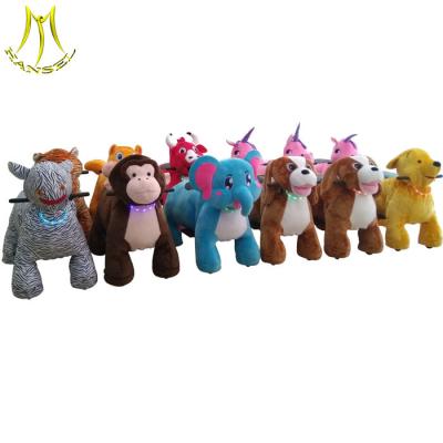 China Hansel plush animal electronic coin toy ride for outdoor amusement park for sale