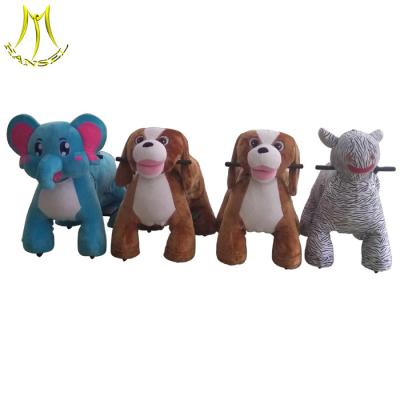 China Hansel shopping mall battery car kiddy rides stuffed animal bike for kids for sale