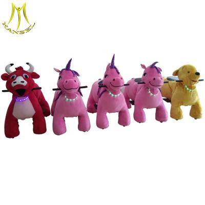 China Hansel commercial indoor play centre games kids token operated motorized animals for sale
