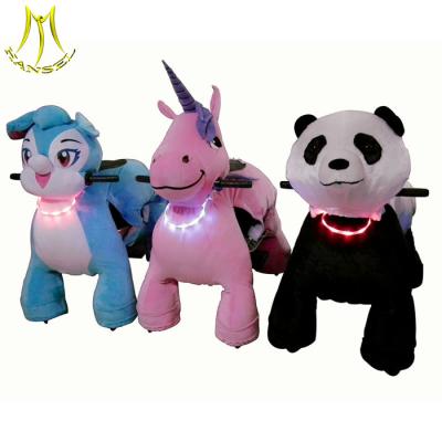 China Hansel indoor ride game kids battery coin operated walking animal rides with coins for sale