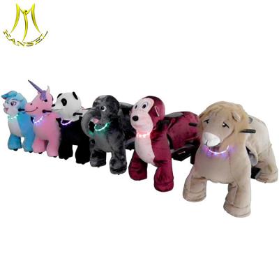 China Hansel  coin operated animal walking toys walking ride on mall for sale