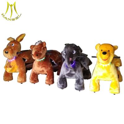 China Hansel motorized plush riding animals amusement park games factory for sale