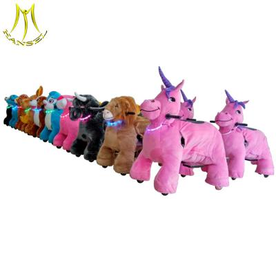 China Hansel  rideable dinosaur indoor playground battery operated animal stuffed rides with lights for sale